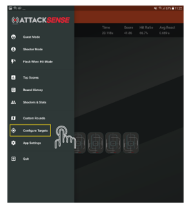 4. Target Configuration - AttackSense - Interactive Electronic Targets for training & leisure